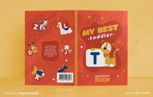 My Best Toddler Book Cover Design Vector Download