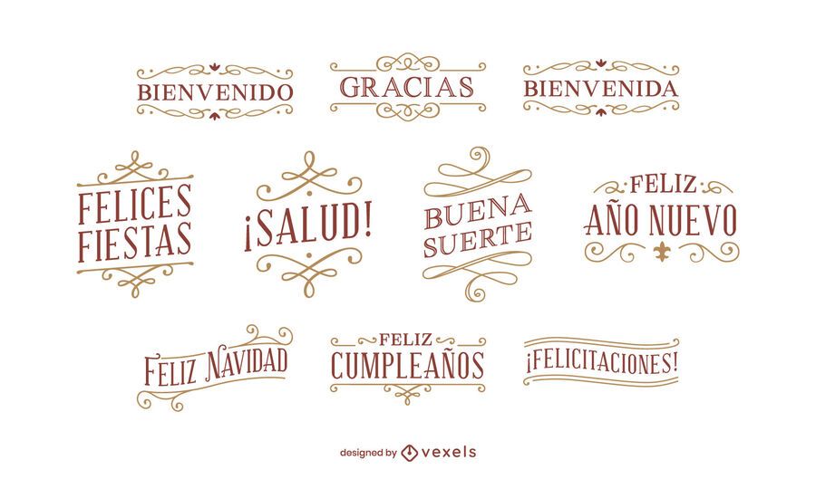 Conjunto De Letras Rojas Españolas - Descargar Vector