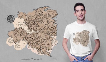 Cartography T-shirt Design Vector Download