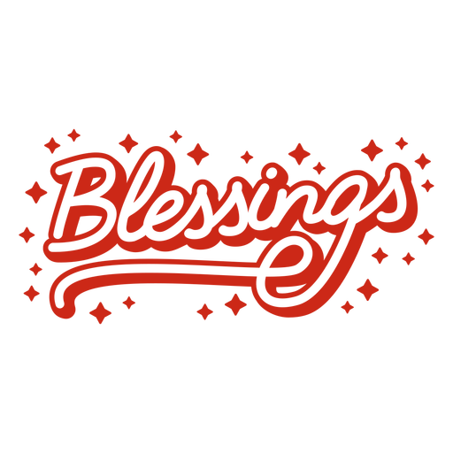 Blessings cursive lettering - Transparent PNG & SVG vector file