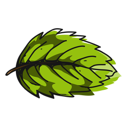 Green Leaf Side Illustration PNG & SVG Design For T-Shirts