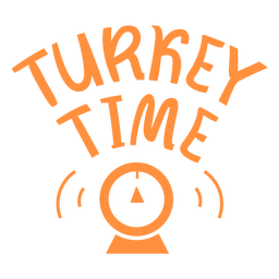 Turkey Time Thanksgiving Lettering PNG & SVG Design For T-Shirts