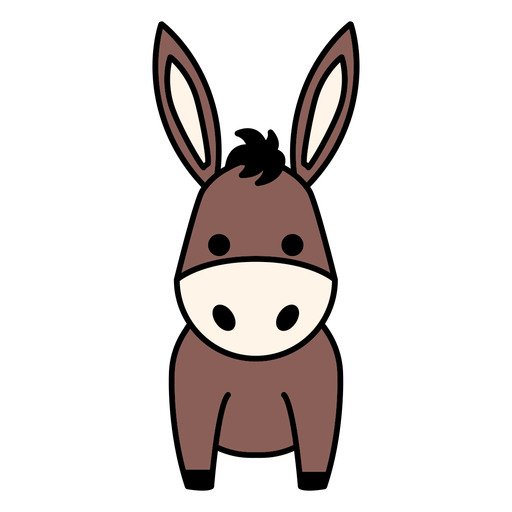 Lindo burro plano - Descargar PNG/SVG transparente