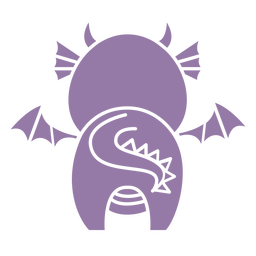 Cute Dragon Back Cut Out PNG & SVG Design For T-Shirts