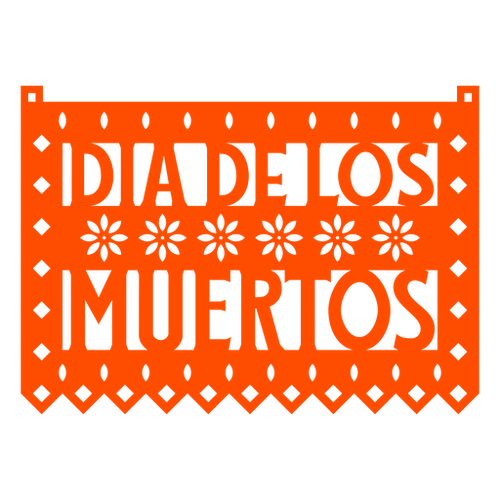 Dia De Los Muertos Flowers Papel Picado Transparent PNG SVG Vector File