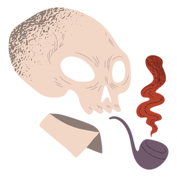 Skull Smoking Textured Transparent PNG & SVG Vector
