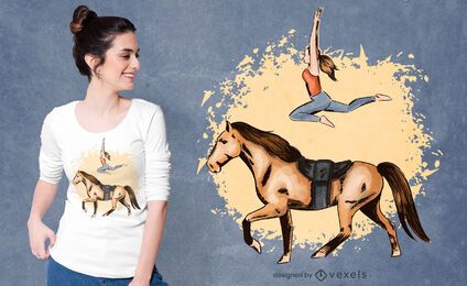 Horse Trick T-shirt Design Vector Download