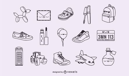 Misc Stroke Objects Set Vector Download
