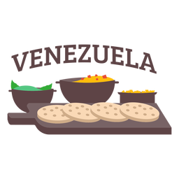 Diseño PNG Y SVG De Arepa Food Venezuela Flat Para Camisetas