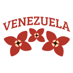 Venezuela Flower Lettering PNG & SVG Design For T-Shirts