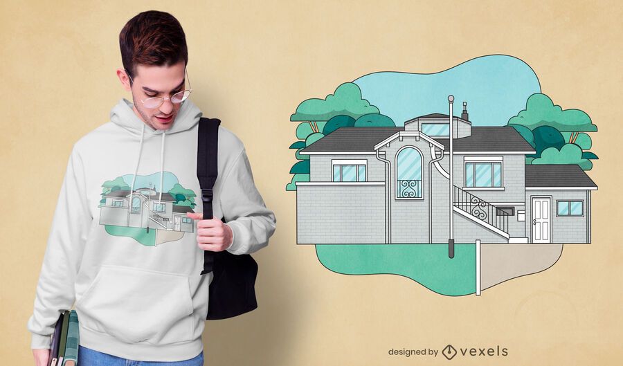 Frat House T-shirt Design - Vector Download