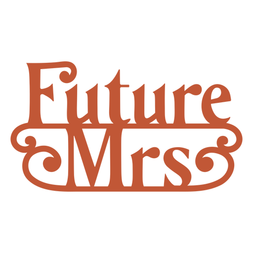 Future mrs lettering - Transparent PNG & SVG vector file