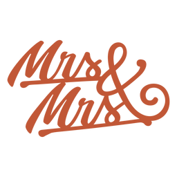 Mrs And Mrs Lettering Transparent PNG & SVG Vector