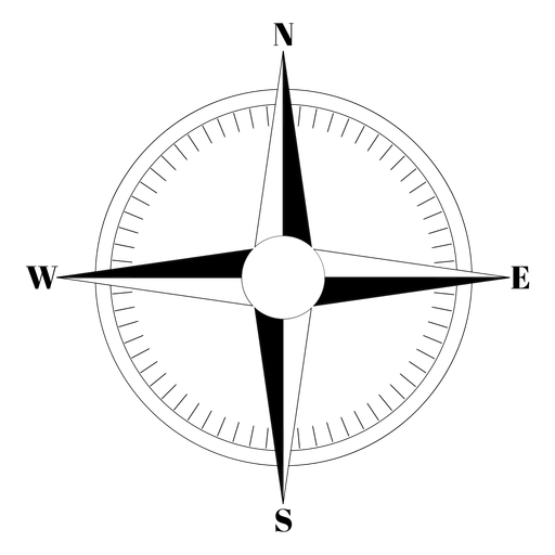 Rose of the winds cardinal points - Transparent PNG & SVG vector file