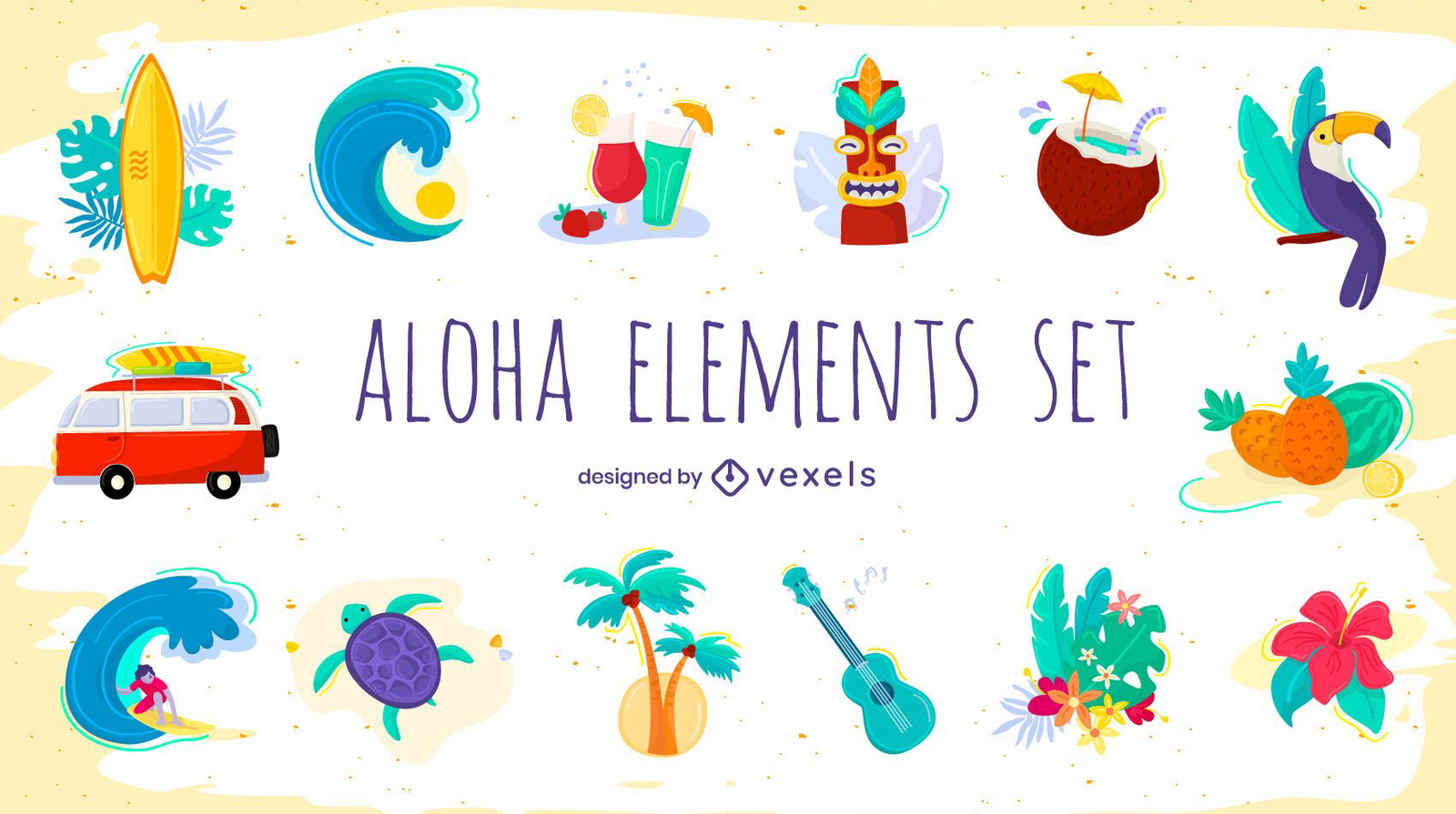 Vetores e Gráficos de elementos de surf para baixar