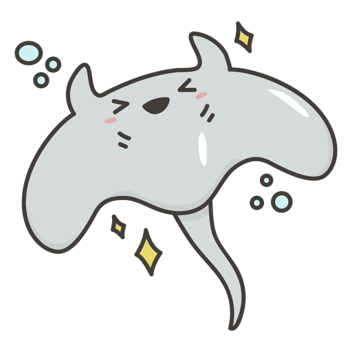 Manta raya feliz plana - Descargar PNG/SVG transparente