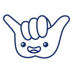 Cool Hand Symbol Stroke PNG & SVG Design For T-Shirts