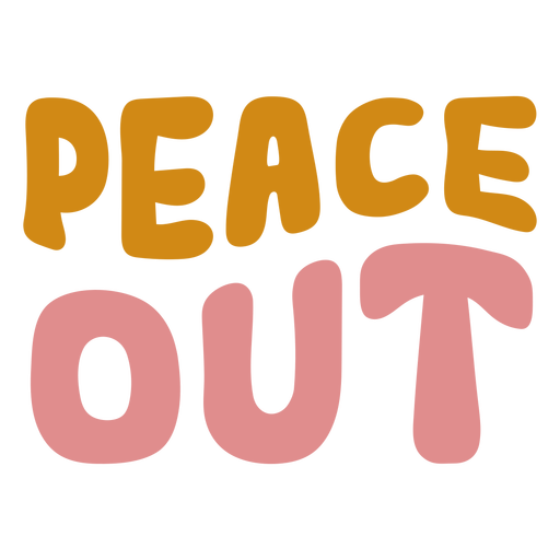 Peace out lettering - Transparent PNG & SVG vector file