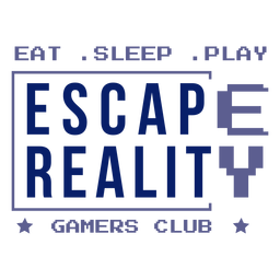 Escape Reality Gamer Club Badge PNG & SVG Design For T-Shirts