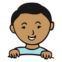 Smiling Boy Flat PNG & SVG Design For T-Shirts