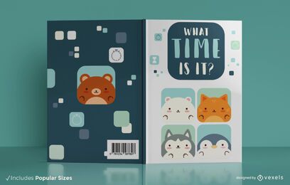 Telling Time Book Cover Design Vector Download
