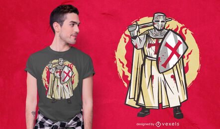Crusader T-shirt Design Vector Download