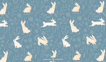 Easter Hopping Bunnies Pattern Vector Download
