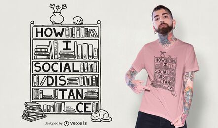 How I Social Distance T-shirt Design Vector Download