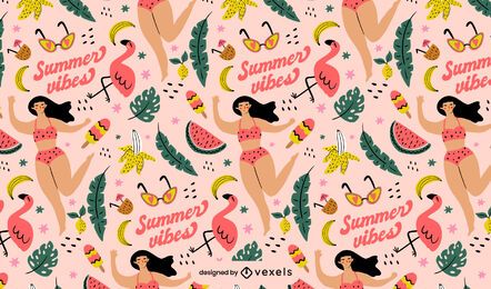 Summer Pattern Design Vector Download
