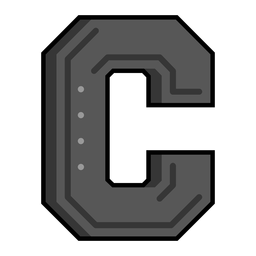 Letter C Semi-flat PNG & SVG Design For T-Shirts