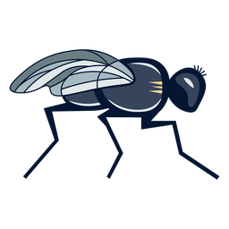 Fly Side View Flat PNG & SVG Design For T-Shirts