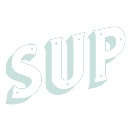 3d Sup Sport Lettering PNG & SVG Design For T-Shirts