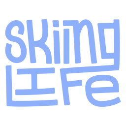 Design PNG E SVG De Letras De Esqui Da Vida De Esqui Para Camisetas