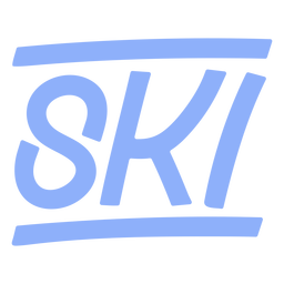 Design PNG E SVG De Letras De Esporte De Esqui Para Camisetas