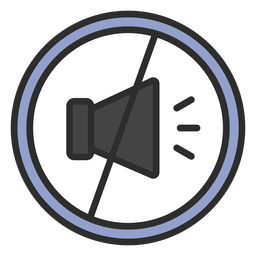 No Noise Icon Flat PNG & SVG Design For T-Shirts