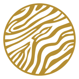 Round Zebra Print Badge PNG & SVG Design For T-Shirts