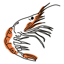 Shrimp Ocean Doodle PNG & SVG Design For T-Shirts