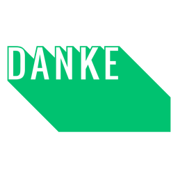 Diseño PNG Y SVG De Insignia De Texto De Danke Para Camisetas