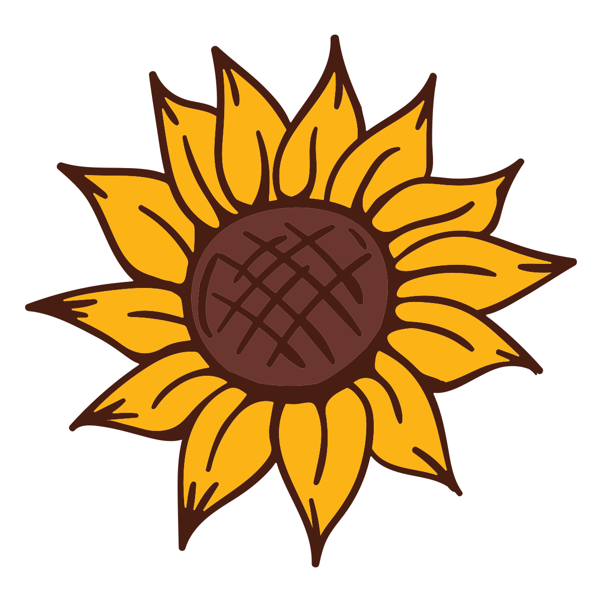 Contorno De Girasol Para Imprimir