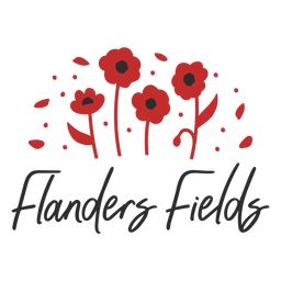Flanders Fields Poppy Badge PNG & SVG Design For T-Shirts