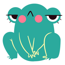 Angry Frog Cute Character PNG & SVG Design For T-Shirts