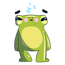 Sleepy Frog Illustration PNG & SVG Design For T-Shirts