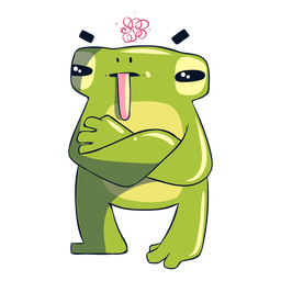 Angry Frog Illustration PNG & SVG Design For T-Shirts