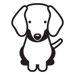 Cute Dog Front-view PNG & SVG Design For T-Shirts