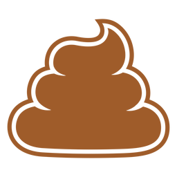Simple Poo Silhouette Stroke PNG & SVG Design For T-Shirts