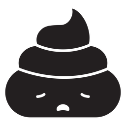 Cut Out Sad Face Poop Emoji PNG & SVG Design For T-Shirts