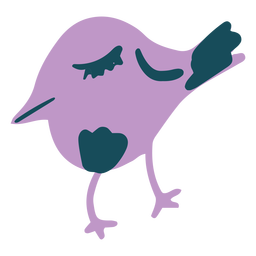Simple Hand Drawn Purple Bird PNG & SVG Design For T-Shirts