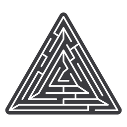 Simple Triangle Shaped Maze Cut Out PNG & SVG Design For T-Shirts
