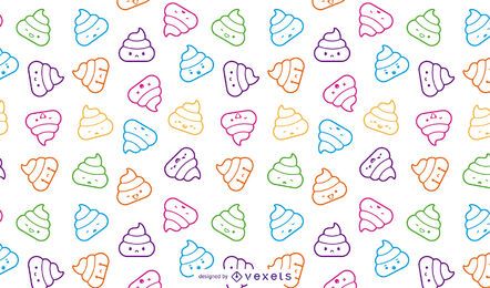 Cute Poop Emoji Pattern Vector Download