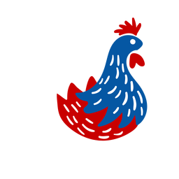 French Rooster Symbol Flat PNG & SVG Design For T-Shirts
